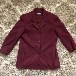 Sag Harbor | Jackets & Coats | Sag Harbor Vintage Pea Coat Burgundy ...
